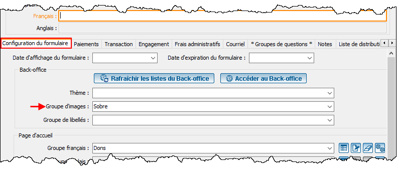 ProDon:Back-office - Configuration des groupes d'images — Logilys