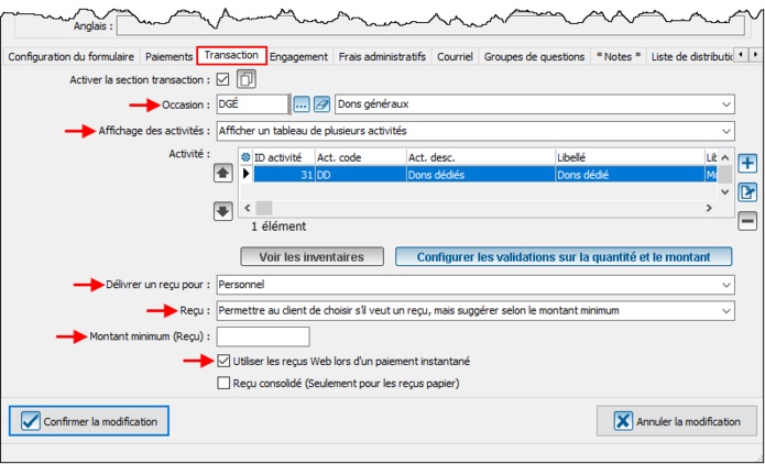 ProDon:Création d'un formulaire Web de dons généraux — Logilys